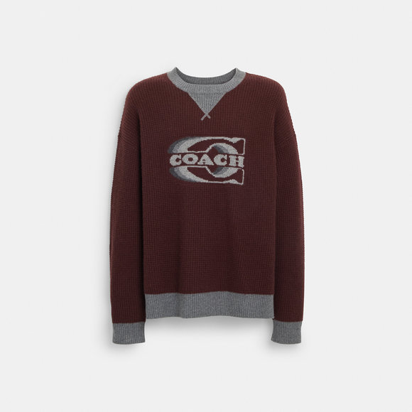 Coach | Sweaters | Nwt Coach Outlet Gradient Signature Crewneck Sweater ...